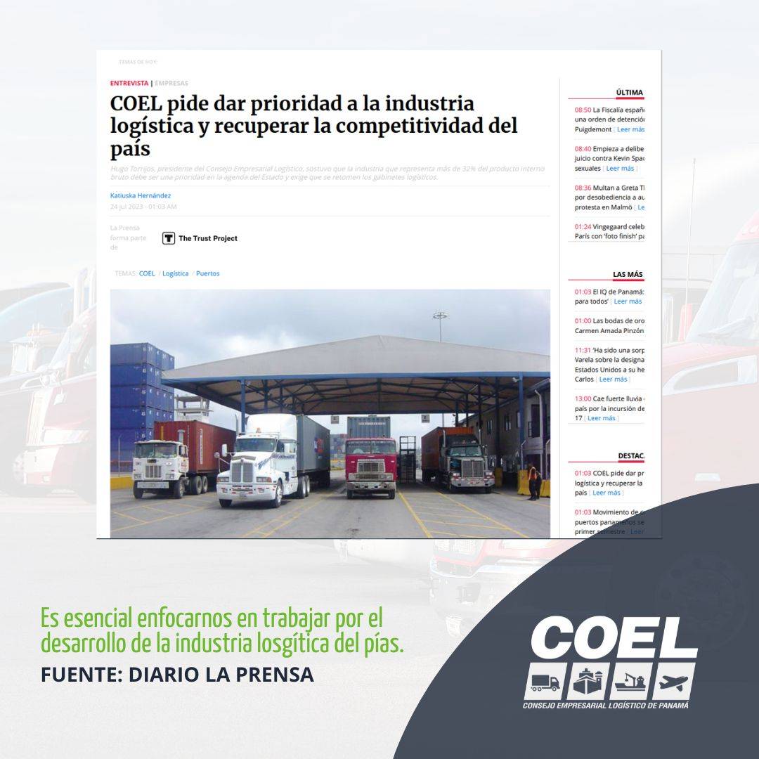 ¡Seguimos trabajo por mejorar el sector logístico en Panamá! | COEL ...
