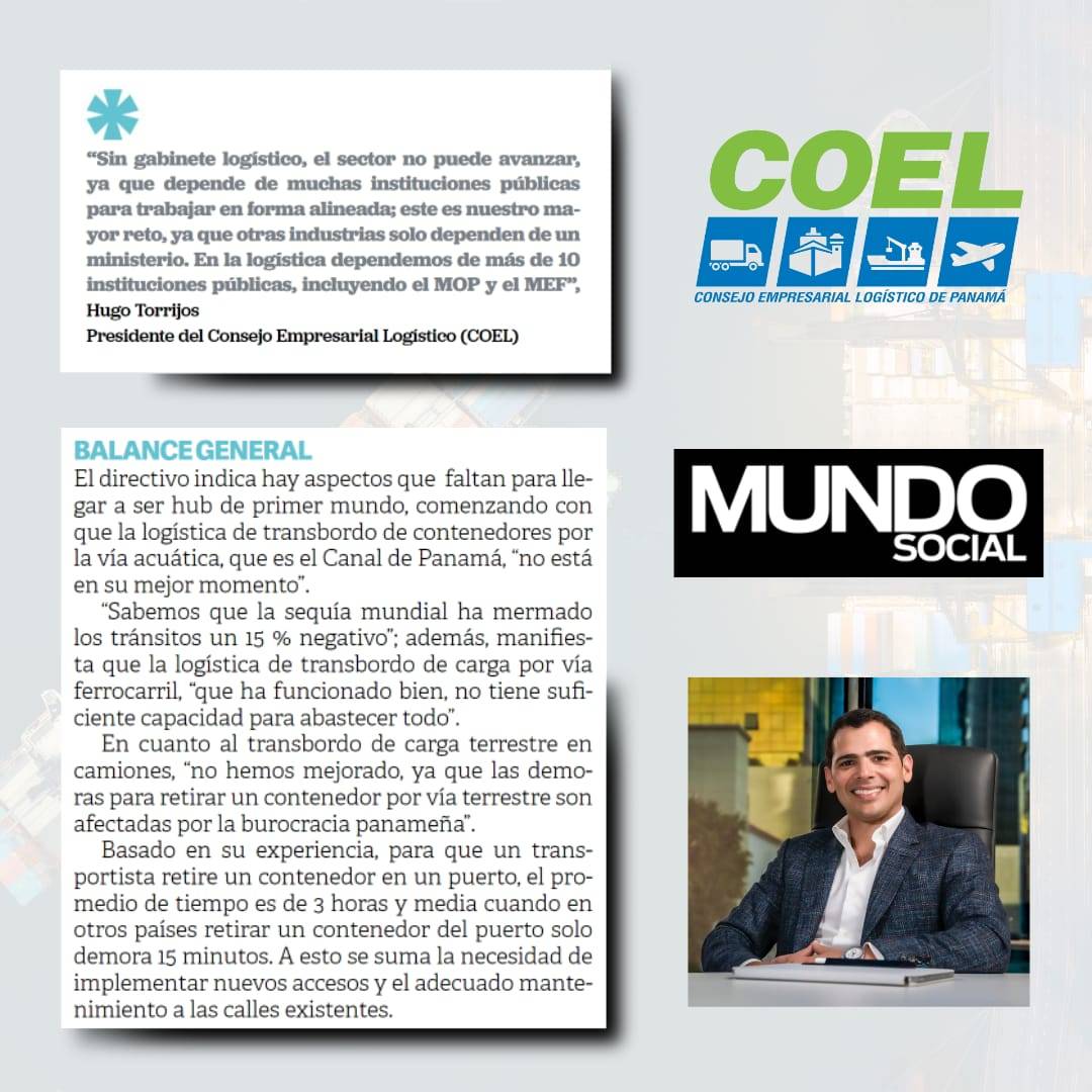 El presidente de COEL, Hugo Torrijos @hugotorrijos fue entrevistado ...