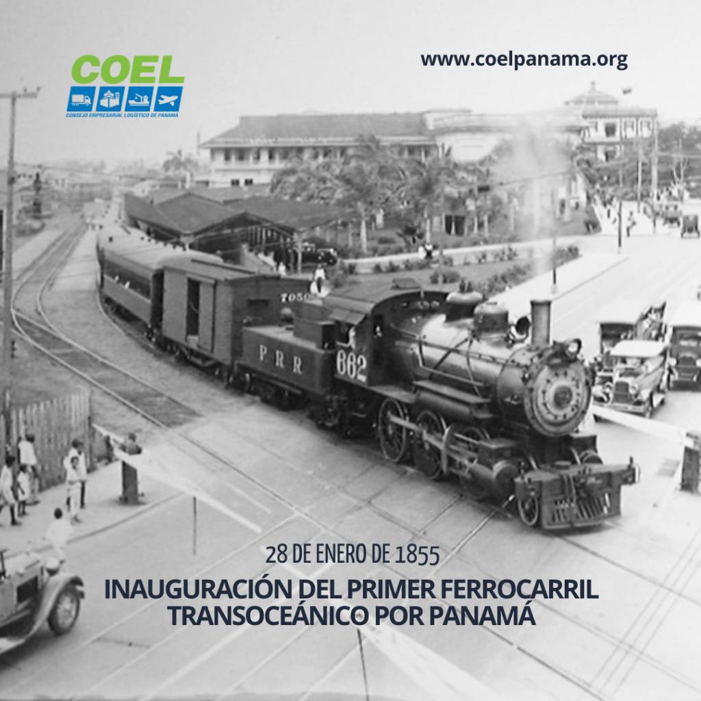 28 de enero de 1855, una locomotora realizó el primer viaje desde Colón ...